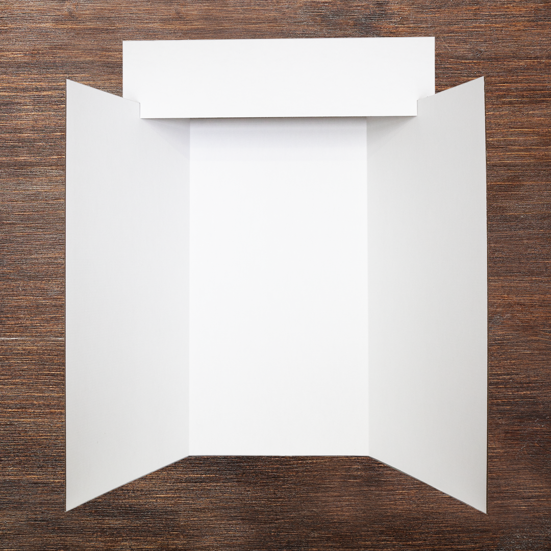 White Exhibit Board with Title Panel - Single – Box Man Inc